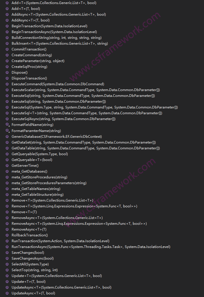CSFramework.EF数据库框架|.NET6+EFCore|支持SqlServer,MySql,Oracle